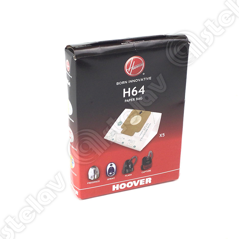 5x Original Hoover Staubsaugerbeutel H64 für Freespace, Sprint, Flash ...